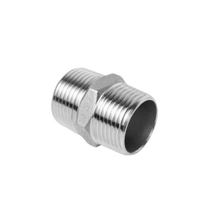 Cina DN8-DN100 uguale 304 316 NPT Hex/Hexagonal threaded forged stainless steel nipple in vendita