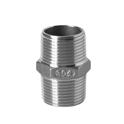 Cina DN8-DN100 uguale 304 316 NPT Hex/Hexagonal threaded forged stainless steel nipple in vendita