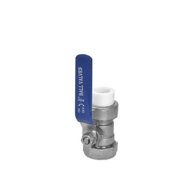 Cina Modulo di connessione del filo SS304/201 in acciaio inossidabile doppia unione PPR valvola a sfera media di acqua in vendita