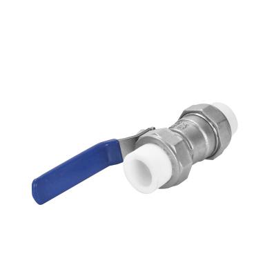 Cina Modulo di connessione del filo SS304/201 in acciaio inossidabile doppia unione PPR valvola a sfera media di acqua in vendita