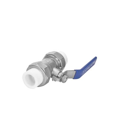 Cina Modulo di connessione del filo SS304/201 in acciaio inossidabile doppia unione PPR valvola a sfera media di acqua in vendita