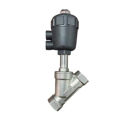 Cina Valvola di sedile pneumatica ad angolo per attuatore in plastica versatile con connessione a filo NPT/BSPP in vendita