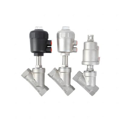 Cina Valvola di sedile pneumatica ad angolo per attuatore in plastica versatile con connessione a filo NPT/BSPP in vendita