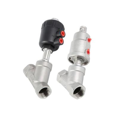 Cina Valvola di sedile pneumatica ad angolo per attuatore in plastica versatile con connessione a filo NPT/BSPP in vendita
