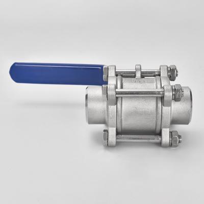 China Estrutura Valva de esferas flutuante de aço inoxidável 3PC soldada CF8m Bw/Sw à venda
