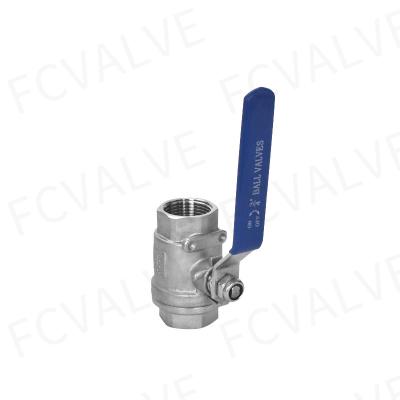Cina Manuale 304 in acciaio inossidabile Valvola a sfera 2PC con lucchetto Modello NO. Q11F-16/64P e Easy in vendita