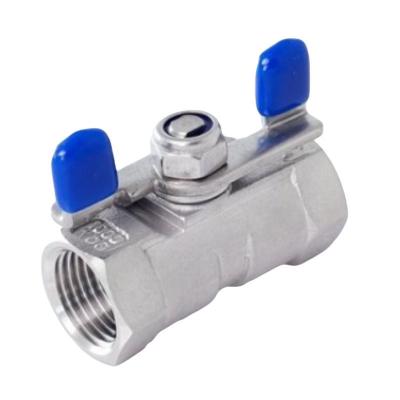 Cina 1PC Valvola a sfera tipo farfalla in acciaio inossidabile 304/316 con design di connessione a filo in vendita
