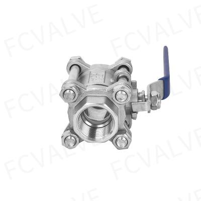 China 3PC válvula de esfera de fio de porta completa com uso industrial e forma de conexão de fio à venda