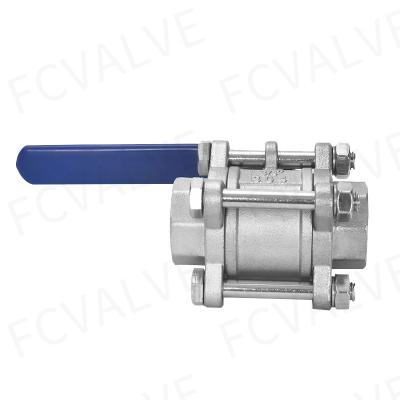 China 3PC válvula de esfera de fio de porta completa com uso industrial e forma de conexão de fio à venda