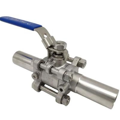 Cina Valvola a sfera in acciaio inossidabile 3PC con saldatura a poppa DN8-DN100 e saldatura a forma di connessione in vendita