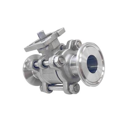 Cina Oed Supported 3PC Sanitary Clamp Ball Valve per media di olio e standard ISO 5211 in vendita