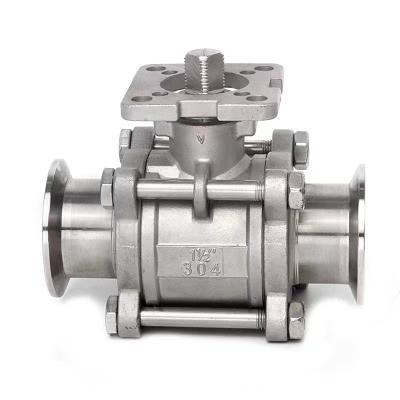 Cina 3PC Clamp Ball Valve ISO 5211 CF8 Supporto personalizzato e certificato ISO 9001 Standard in vendita