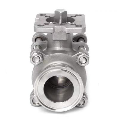 Cina 3PC Clamp Ball Valve ISO 5211 CF8 Supporto personalizzato e certificato ISO 9001 Standard in vendita