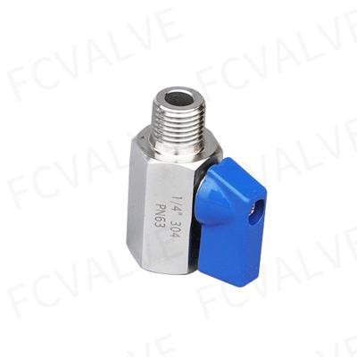 Cina Valvola a sfera mini in acciaio inossidabile OEM ODM con maniglia in alluminio e connessione terminale BSPT in vendita
