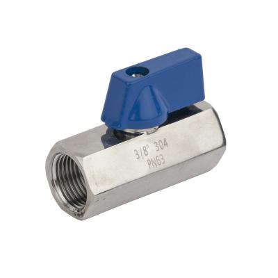 Cina BSPT Valvola a sfera mini connessione in acciaio inox 304 per uso domestico in vendita