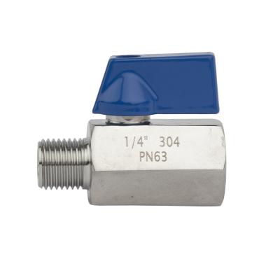 Cina CIF Mini Valvola a sfera Pn63 Valvola di controllo maschio femmina CF8 CF8m a filo per industria in vendita