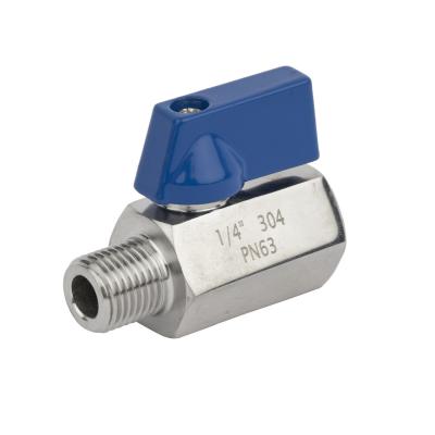 Cina CIF Mini Valvola a sfera Pn63 Valvola di controllo maschio femmina CF8 CF8m a filo per industria in vendita