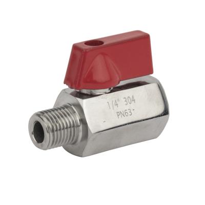 Cina CIF Mini Valvola a sfera Pn63 Valvola di controllo maschio femmina CF8 CF8m a filo per industria in vendita