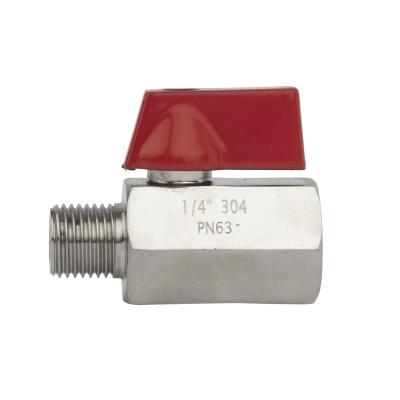 Cina CIF Mini Valvola a sfera Pn63 Valvola di controllo maschio femmina CF8 CF8m a filo per industria in vendita