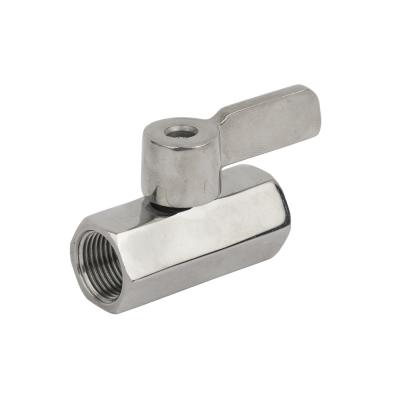 Cina Modalità di guida manuale Maniglia in acciaio inossidabile Mini Valvola a sfera Q11F-63P con filo femminile in vendita