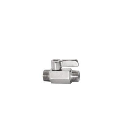 Cina 304 Maniglia 316 Corpo in acciaio inossidabile filo esterno mini valvola a sfera con materiali in vendita