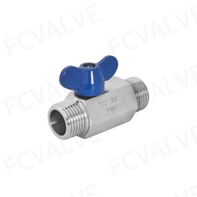 Cina Manicotto a farfalla a doppio filo maschio Mini Valvola a sfera CF8 con BSPT End Connection Fob in vendita