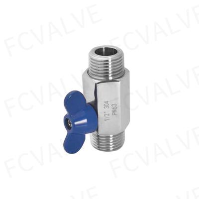 Cina Manicotto a farfalla a doppio filo maschio Mini Valvola a sfera CF8 con BSPT End Connection Fob in vendita