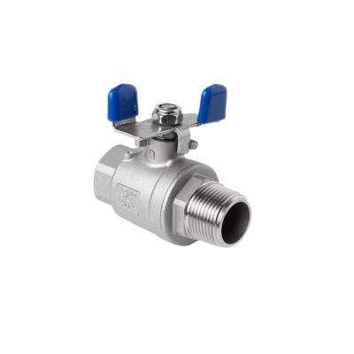 Cina Valvola a sfera manuale in acciaio inossidabile 2PC con maniglia a farfalla modello NO. Q11F-16/64P in vendita