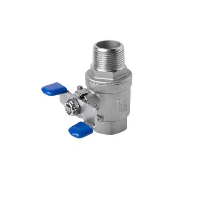 Cina Valvola a sfera manuale in acciaio inossidabile 2PC con maniglia a farfalla modello NO. Q11F-16/64P in vendita