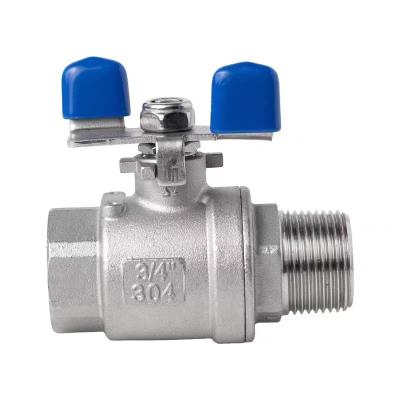Cina Valvola a sfera manuale in acciaio inossidabile 2PC con maniglia a farfalla modello NO. Q11F-16/64P in vendita