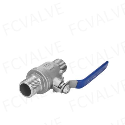 Cina 2PC Valvola a sfera a foratura completa filo maschio-maschio CF8 BSPP Oed End Connessione personalizzata in vendita