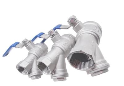 Cina Valvola a sfera in acciaio inossidabile a filtro Y per la forma di connessione a filo nel sistema di tubazioni idriche in vendita