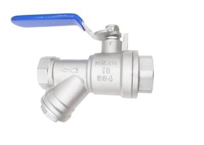 Cina Valvola a sfera in acciaio inossidabile a filtro Y per la forma di connessione a filo nel sistema di tubazioni idriche in vendita