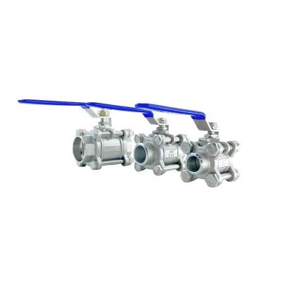 Cina Valvola a sfera a filo a tre pezzi in acciaio inossidabile 1000wog SS304/316 CF8 in vendita