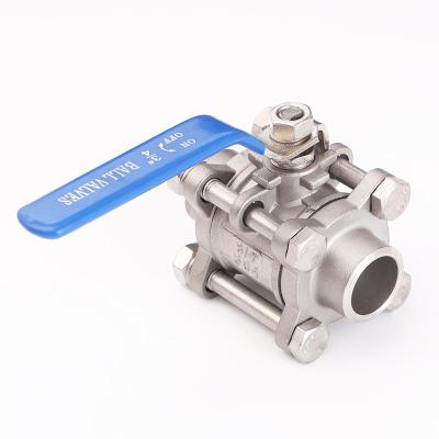 中国 オーダーメイドサポート ODM ステンレス鋼 3PC フローティングボールバルブ バット 溶接端 CF8/CF3m 販売のため
