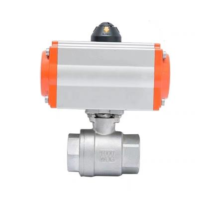 Cina DN15-100 Q611f-16p SS304 2PC Valvola a sfera pneumatica ad acqua resistente alla corrosione in vendita