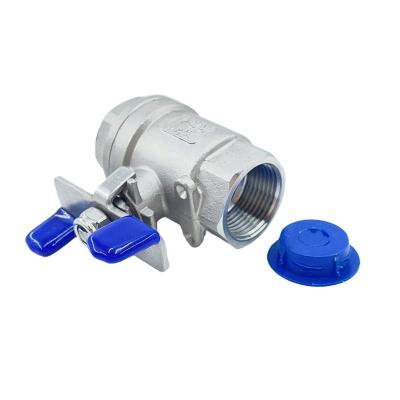China Floating Ball Valve Q11F-16/64P Stainless Steel 2PC Female Thread with Butterfly Handle for sale