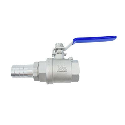 Cina Valvola a sfera galleggiante CF8 in acciaio inossidabile 2PC con fine tubo di pagoda in vendita