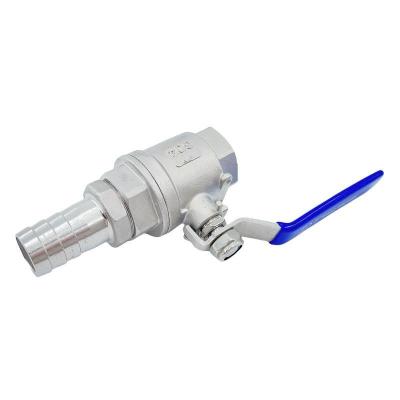 Cina Valvola a sfera galleggiante CF8 in acciaio inossidabile 2PC con fine tubo di pagoda in vendita