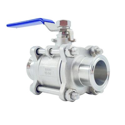 Cina ISO9001 Valvola a sfera di 3PC in acciaio inossidabile 304 316 con modello n. Q81F in vendita