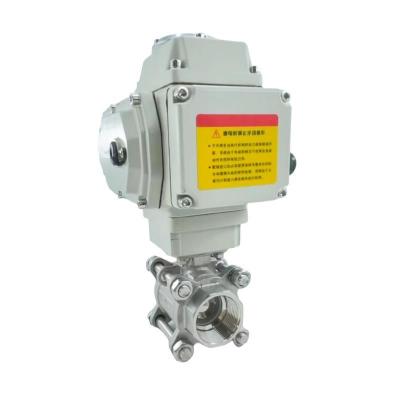 中国 3PC スレッドボールバルブ 自動電気アクチュエータ ISO9001 標準 DN8-DN100 直 販売のため