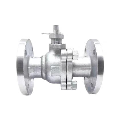 Cina Connessione di flange su richiesta personalizzata CF8m CF8 in acciaio inossidabile 2PC Valvola a sfera PTFE Sedile in vendita