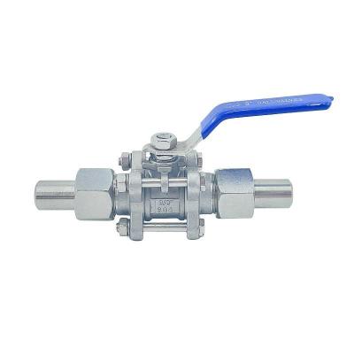 Cina Q21F Valvola a sfera a tre pezzi in acciaio inossidabile con funzione a foratura completa e competitiva in vendita