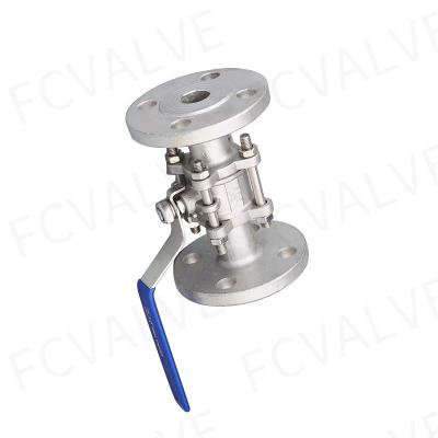 Cina ASTM CF8m 3PC Valvola a sfera a flangia manuale veloce spedizione Standard ISO 9001 in vendita
