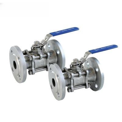Cina 3PC Valvola a sfera a flangia in acciaio inossidabile DN15-DN 150 per canale di tipo retto in vendita
