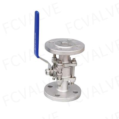 Cina SS316 Valvola a sfera a flangia 3PC Pn25 con ISO5211 in vendita