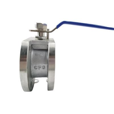 Cina 304/316 Acciaio inossidabile coppia sottile Italia Tipo Wafer Valve a sfera con 1 pezzo ordine minimo in vendita