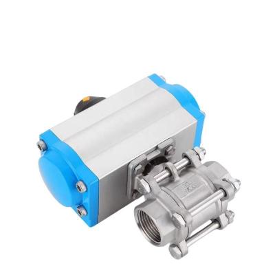 Cina BSPT/Bsp/NPT a filo pneumatico a sfera 3PC in vendita