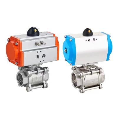 Cina BSPT/Bsp/NPT a filo pneumatico a sfera 3PC in vendita