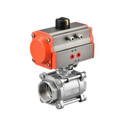Cina Valvola a sfera 3 PC SS304 a 2 pollici con attuatore pneumatico in vendita